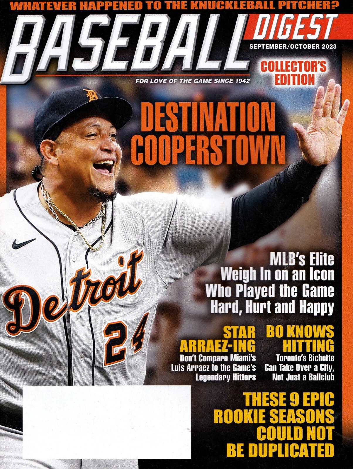 Baseball Digest Magazine September 2023 Cover: Miguel Cabrera jmc3 | eBay
