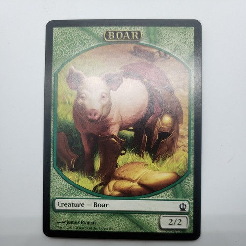 Boar Token x1 - 2/2 Green Boar for Curse of the Swine - Theros - MTG ...