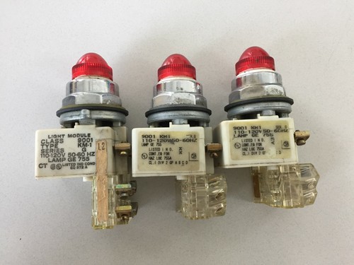 SQUARE D KM-1 SERIES G RED LIGHT PUSH BUTTON... LOT OF 3 | eBay