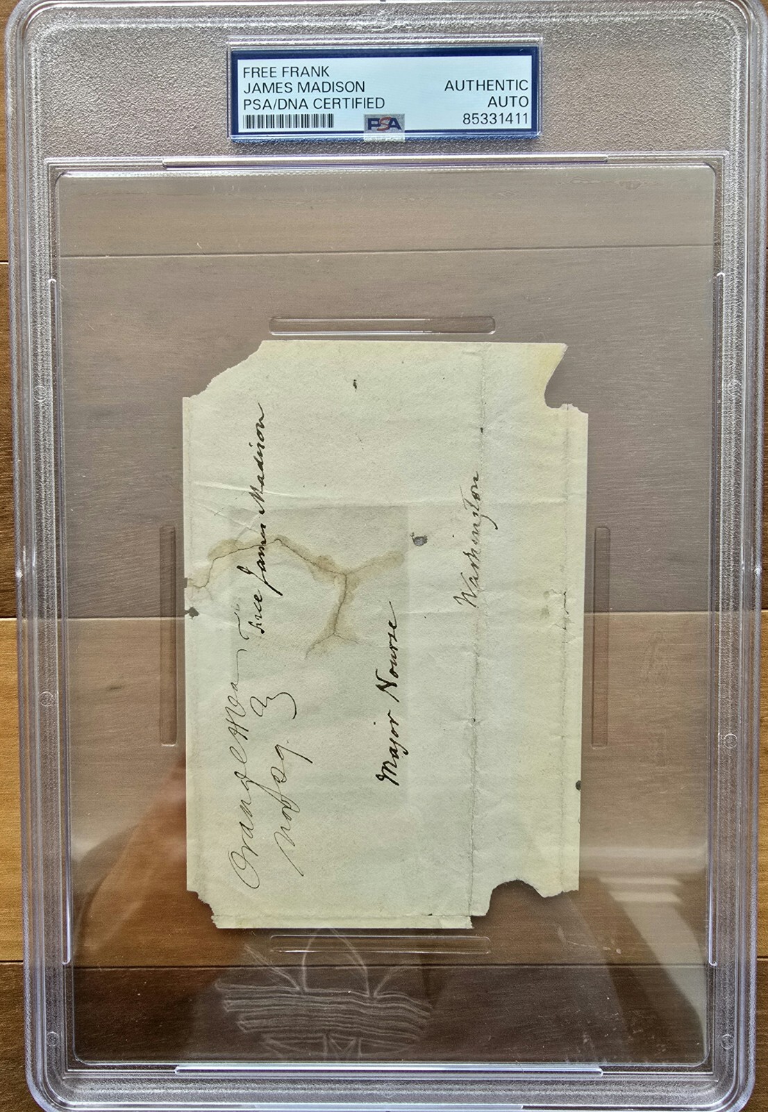 JAMES MADISON PRESIDENT SIGNED FREE FRANK PSA AUTHENTIC! | eBay