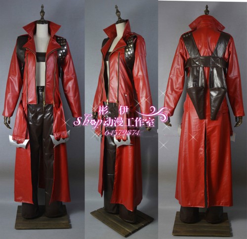 NEW DMC Devil May Cry IV 4 Dante Halloween Cosplay Costume Outfit Coat ...