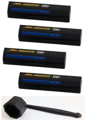 One(1) Octagon Pocket Chalker & FOUR(4) Tubes Predator 1080 Chalk = 20 ...