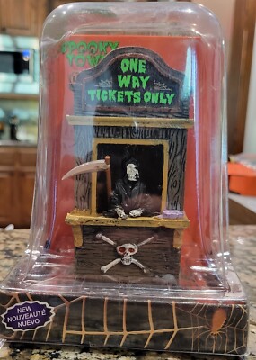 Halloween Village Grim Reaper Carnival Ticket Booth Lemax Spooky Town ...