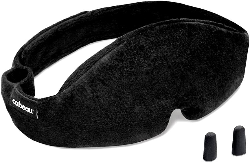 Cabeau Midnight Magic Adjustable Sleep Mask Black Travel Comfort with ...