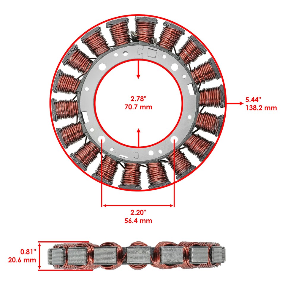 Caltric M153048 Stator For John Deere 325 335 345 647 657 667 717 GT235 ...