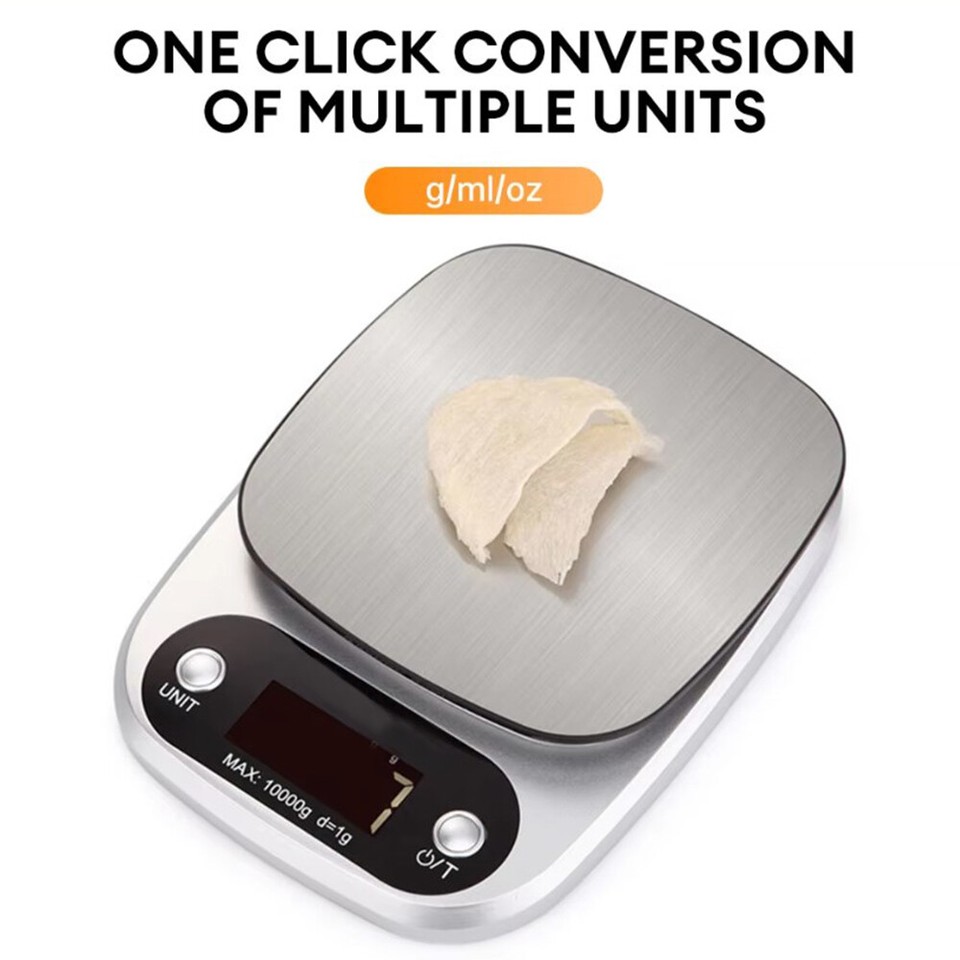 10KG Kitchen Scales Digital Electronic LCD Cooking Baking Food Weighing ...