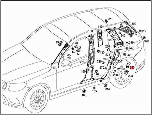 Genuine MERCEDES Glc C253 Right backrest release Switch block ...