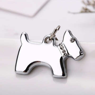 Silver SCOTTIE TERRIER Dog Pendant Keychain Keyring Key Ring Charm ...