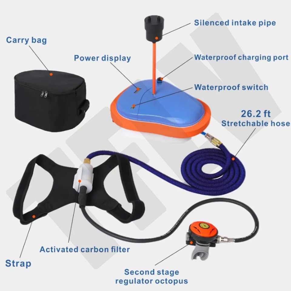 Portable Scuba Diving Ventilator Tankless Diving System | eBay