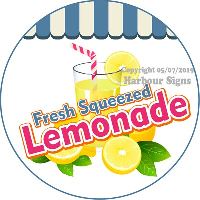 Lemonade DECAL (Choose Your Size) Concession Food Truck Vinyl Circle ...