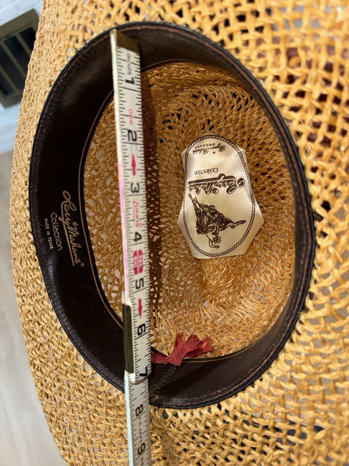 Vintage LARRY MAHAN’S COLLECTION Western Cowboy Straw Hat | eBay