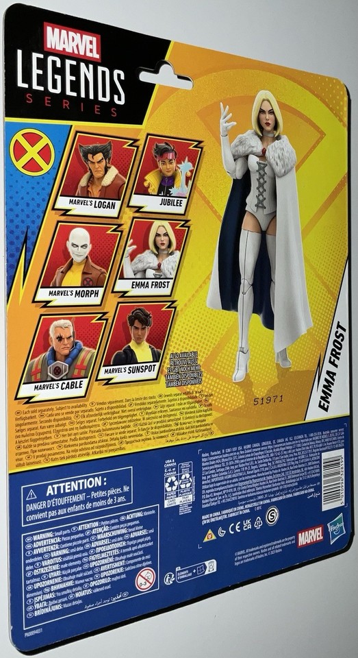 Marvel Legends EMMA FROST 6" Figure XMEN Studios '97 Animated Series ...