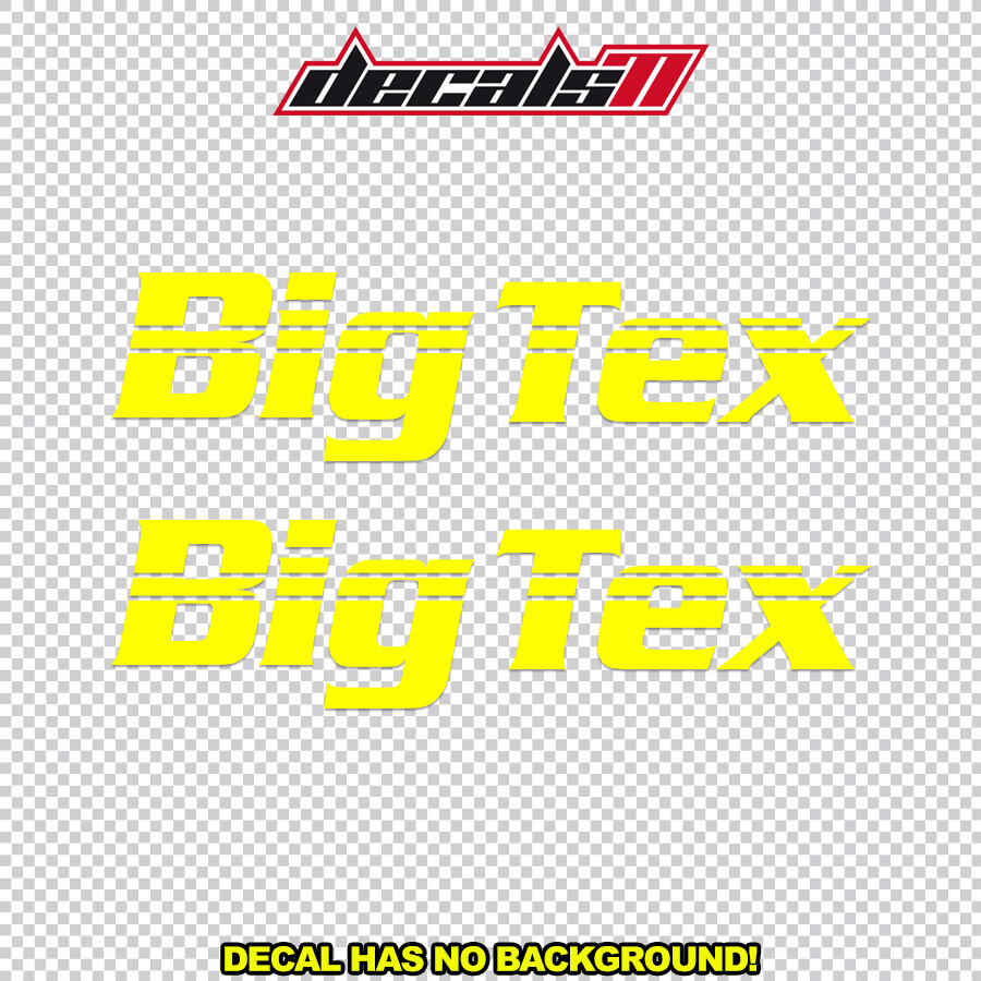 Big Tex Trailer Logo Decal BigTex - Set of 2 - 12" X 3" Vinyl Decals ...