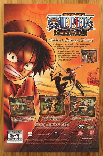 2005 One Piece: Grand Battle Gamecube PS2 Playstation 2 GBA Print Ad ...