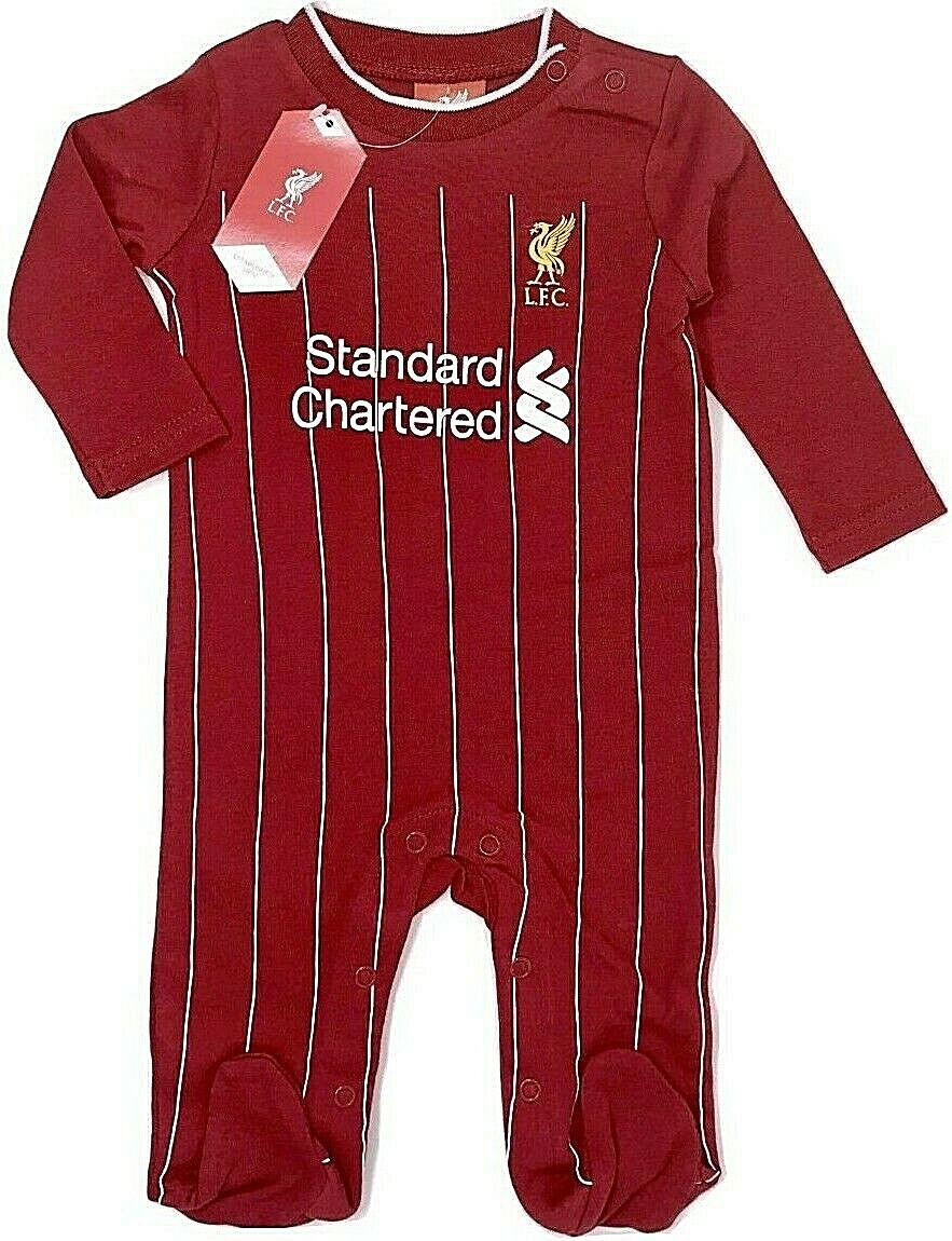 LIVERPOOL FC BABY SLEEPSUIT ROMPER GROW PLAY BODYSUIT FOOTBALL PRAM ...