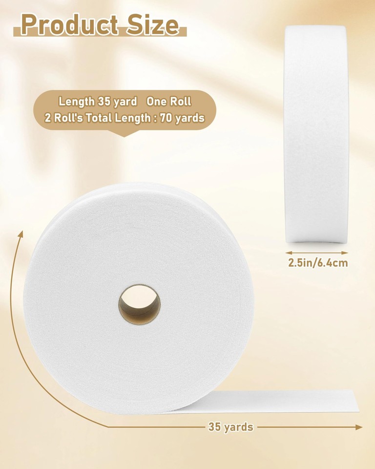 2 Roll Jelly Roll Batting Strip - 2 1/2 Inch Polyester Blend Batting ...