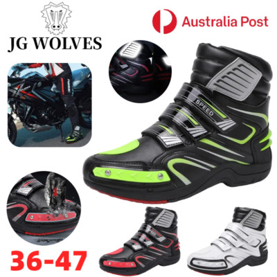 JG WOLVES Mens Motorcycle Boots Road Motorbike Riding Adjustable Shoes ...