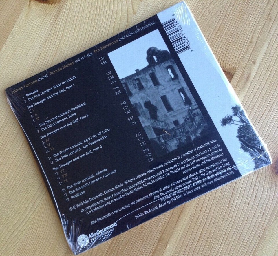 JAMES FALZONE'S Allos Musica LAMENTATIONS Ronnie Malley TIM MULVENNA | eBay