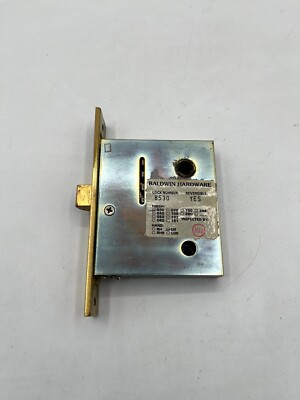 Baldwin 8530 Small Case Mortise Lock Brass for Left Handed Estates Knob ...