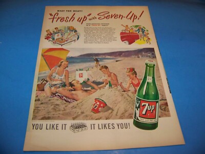 7up "Fresh Up with Seven-Up!" Original Print Ad from Magazine 1948 | eBay