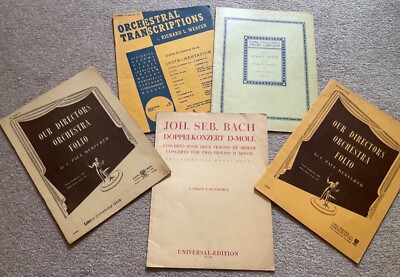 Vintage Violin Sheet Music Books Lot Our Directors Orchestra Folio Carl ...