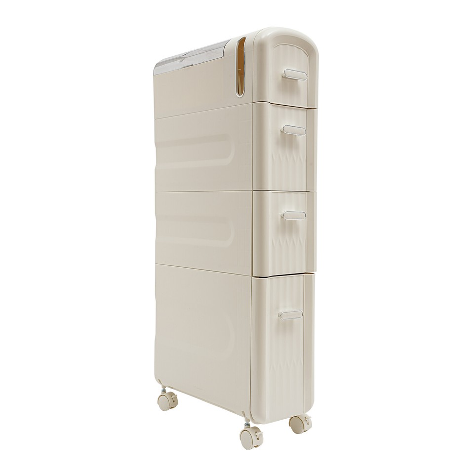 Bathroom Floor Storage Cabinet Narrow Slim Towel Organizer Slim Storage ...