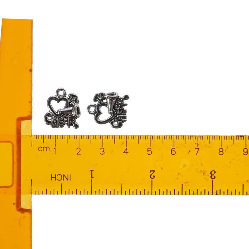 50pcs I Heart To Cheer Cheer Leading Theme Charms for Cheerleader Gifts ...