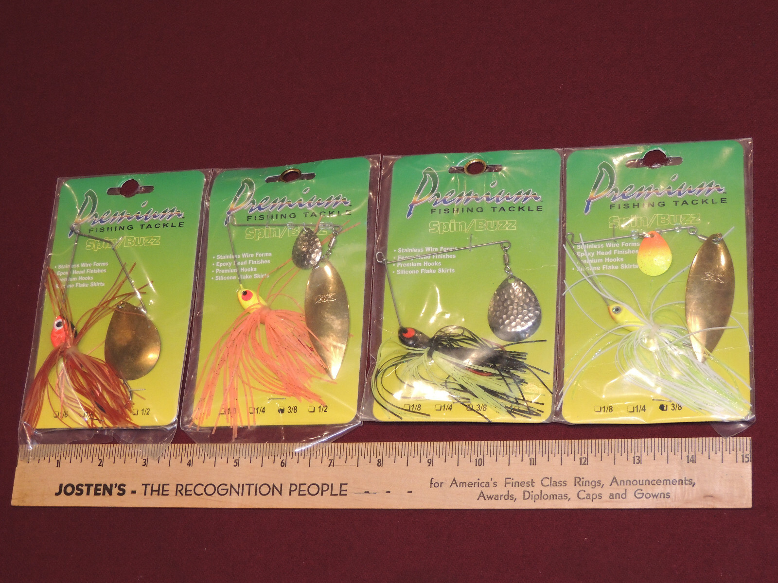 4 New Premium Fishing Tackle Spin/Buzz Spinnerbaits, 3/8oz. Great ...