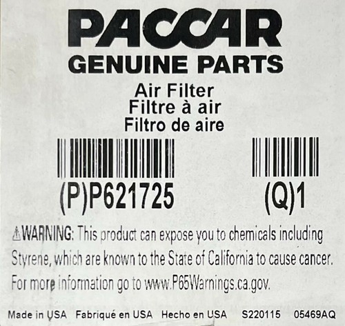 P621725 Genuine Paccar Air Filter OEM - New | eBay