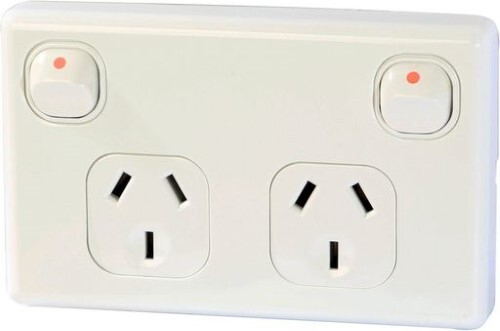 Dual Power Outlet 10 Amp Double Pole Switch 250V AC With Removable ...