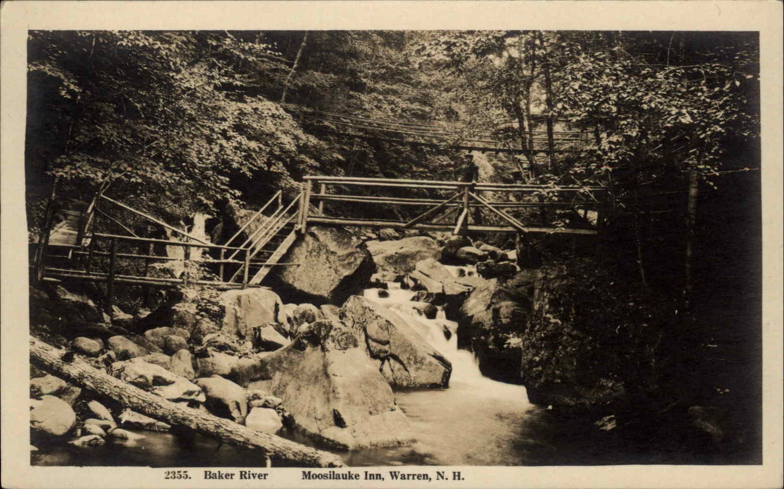 Warren New Hampshire NH Moosilauke Inn Bridge Real Photo Vintage ...