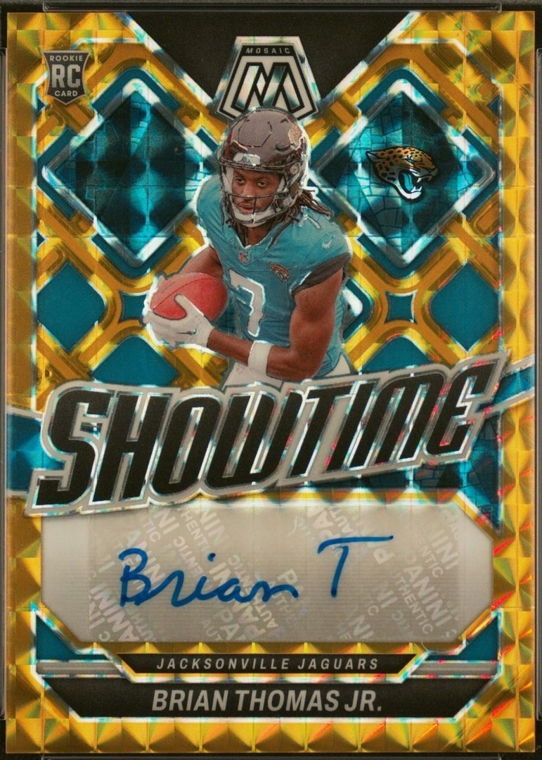 2024 Panini Mosaic - Showtime Signatures Brian Thomas Jr. #SS-BTJ Gold ...