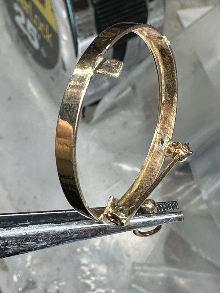 14k solid Yellow gold 4-Prong Rope Coin Frame Pendant 30mm | eBay