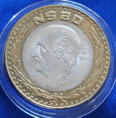 Mexico 1993 N$20 Pesos Hidalgo VARIETY N$90 Inverted UNC Rare | eBay
