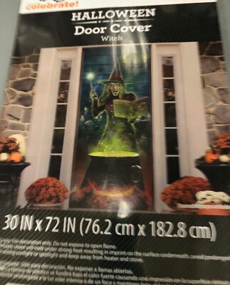 Halloween Door Cover Wicked Witch Wall Poster 30x72 Scene Setter Photo ...