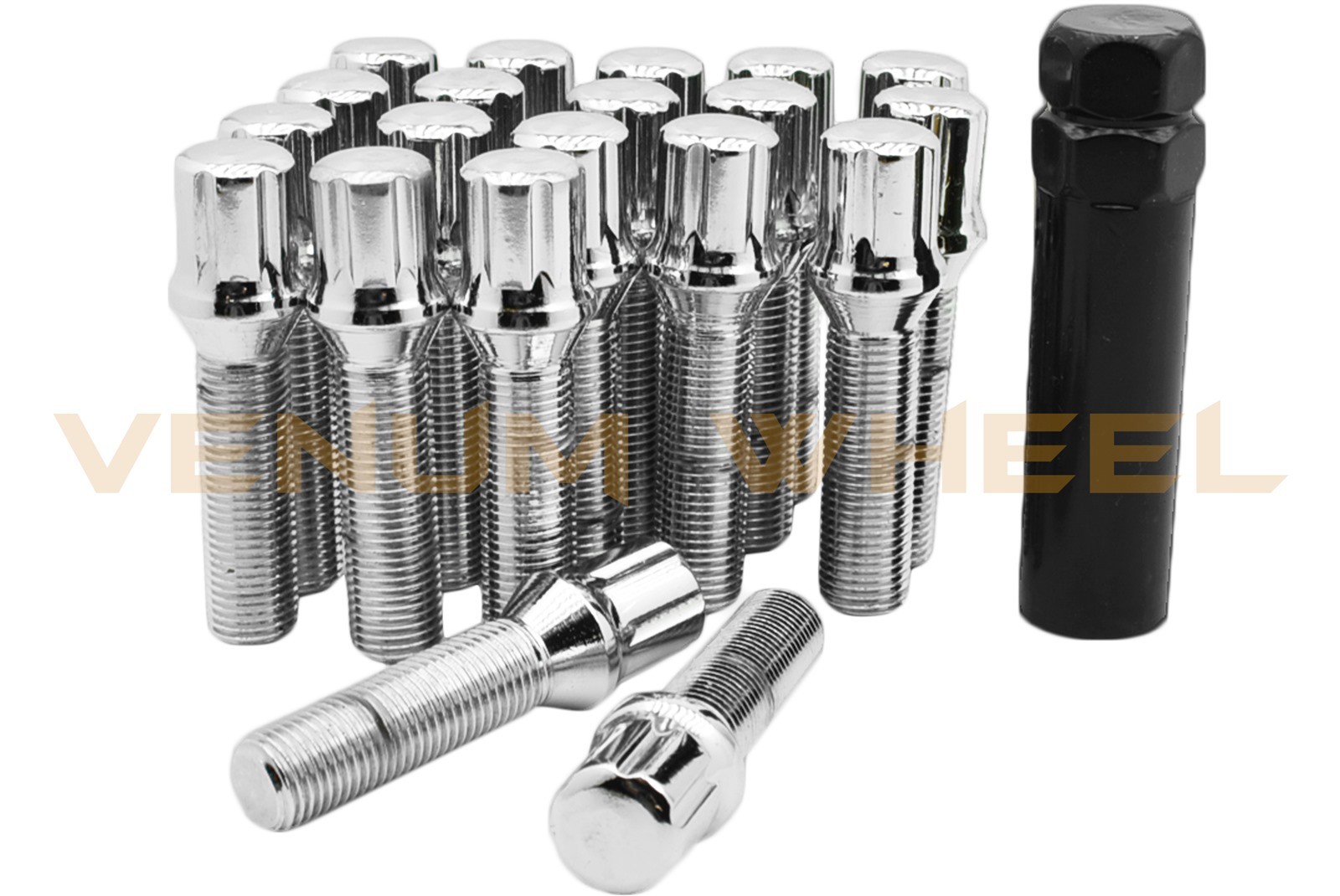 20 Pc BMW Chrome Spline Tuner Lug Bolts 14x1.25 Thread Size | 45mm ...