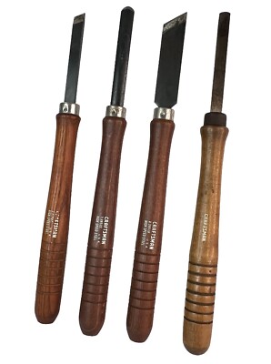 Lot Of 4 Vtg Craftsman Wood Lathe Turning Chisel Tools 1 No Number 1 ...