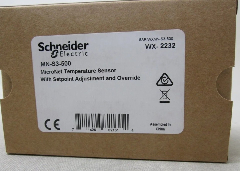 NEW IN BOX SCHNEIDER MN-S3-500 Temperature and Humidity Sensor Fast ...