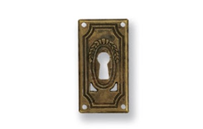 Rectangular escutcheon with antique brass finish for furniture | eBay