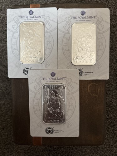 Odin Norse Gods Silver 1 oz Bar Royal Mint/Germania From Personal ...