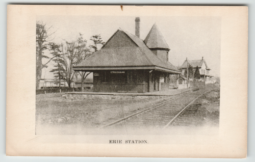 Postcard the Erie Railroad Train Station in Stroudsburg, PA. | eBay