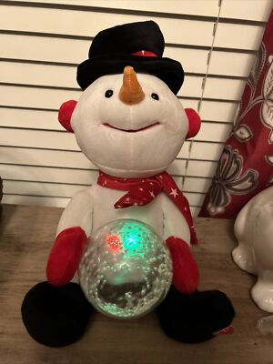 13" FROSTY THE SNOWMAN SINGING LIGHTS ANIMATRONICS SOUND N LIGHT PLUSH ...