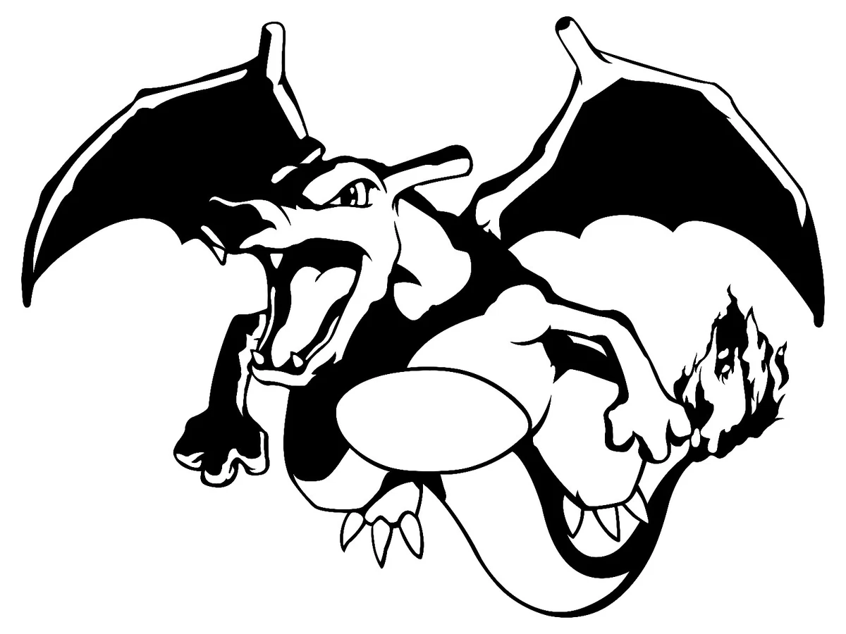 Charizard Pumpkin Stencil