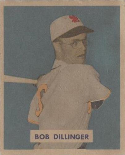1949 Bowman - Bob Dillinger #143 Gray Back Name Printed on Back for ...