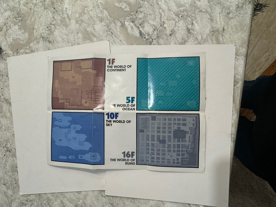 The Final Fantasy Legend Nintendo Game Boy Foldable Promo Poster Map ...