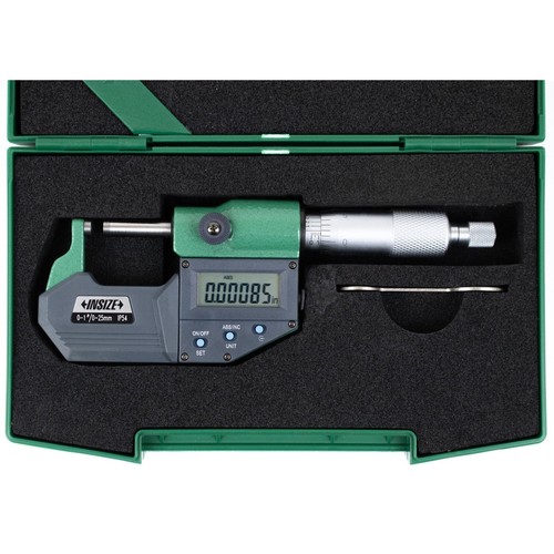 Insize Digital Spherical Anvil Tube Micrometer 0-25mm/0-1" Range Series ...