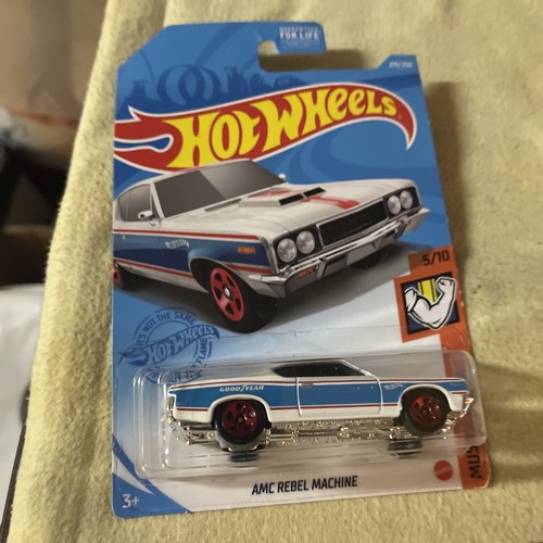 HOT WHEELS 1970 AMC Rebel Machine White Car Muscle Mania GTB44 2021 | eBay
