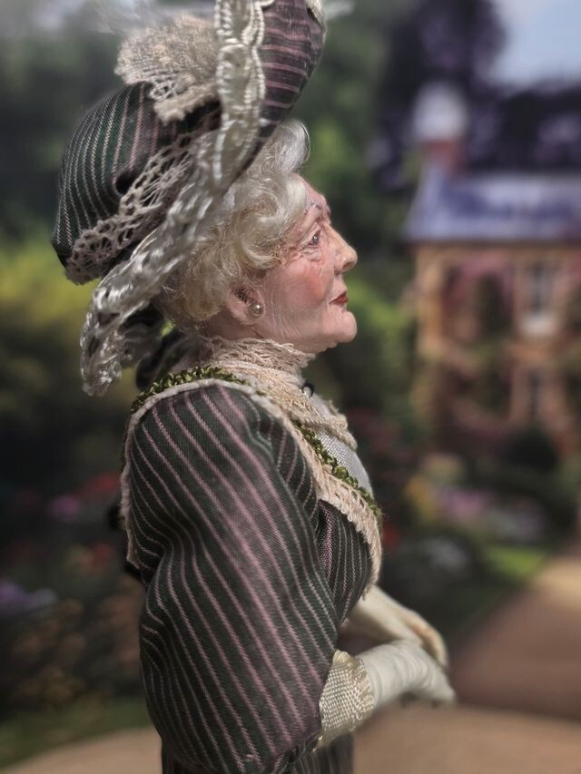 Miniature Dollhouse ORIGINAL Marcia Backstrom Older Lady 1993 Victorian ...