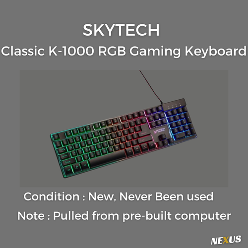 Skytech Gaming Keyboard K-1000 RGB Rainbow BackLit Full Size Keyboard ...