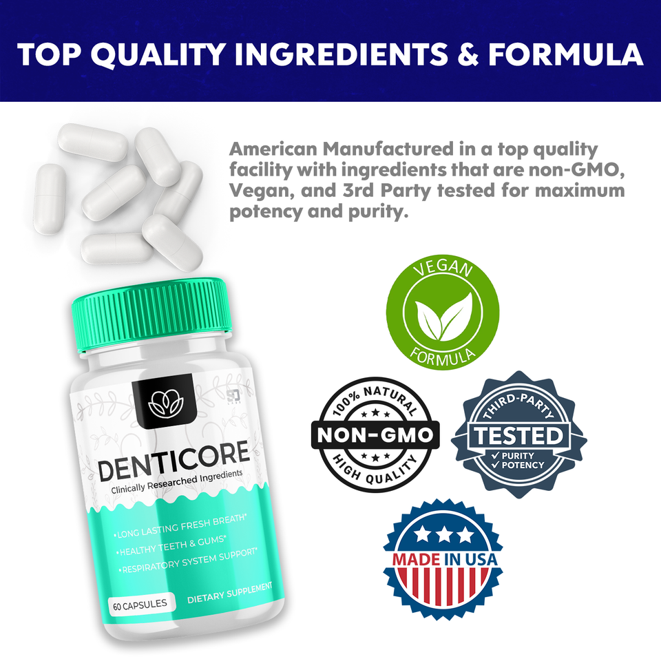 Denticore Oral Probiotic, Denti Core for Gum & Teeth Health (60 ...